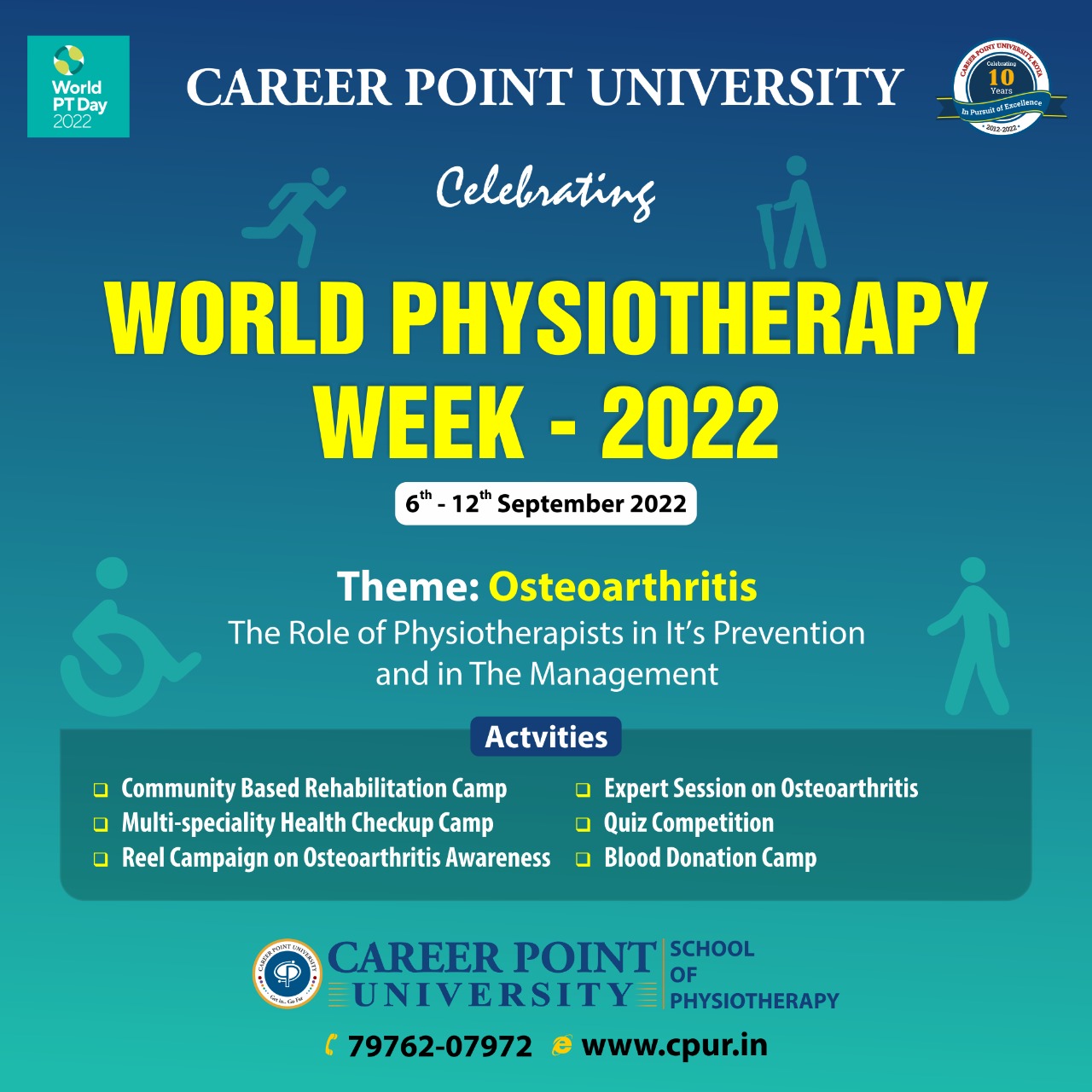WORLD PHYSIOTHERAPY WEEK @ CPU - Career Point University Kota Blog