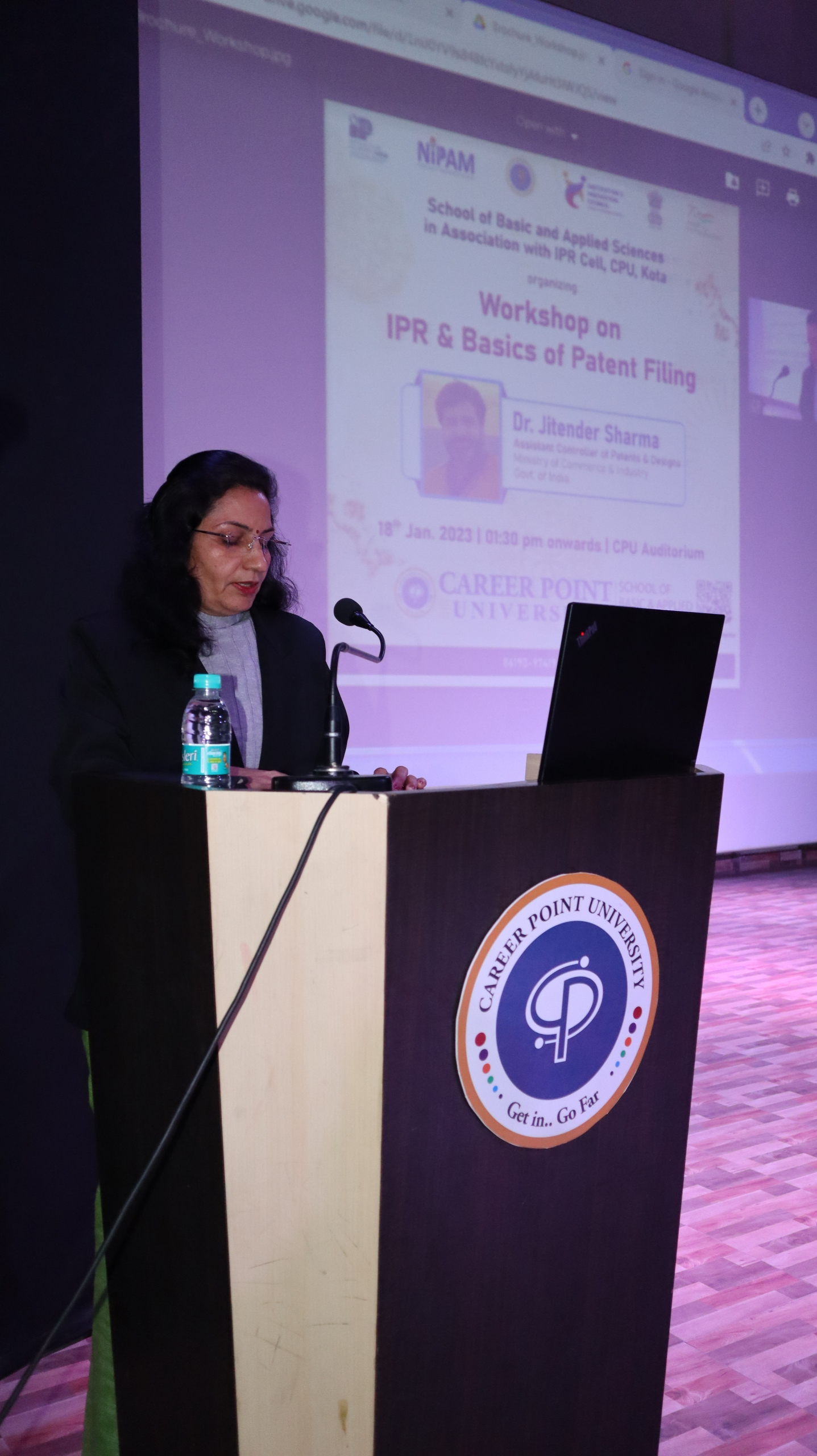 Workshop on IPR & Basics of Patent Filing at Career Point University, Kota - Career Point ...