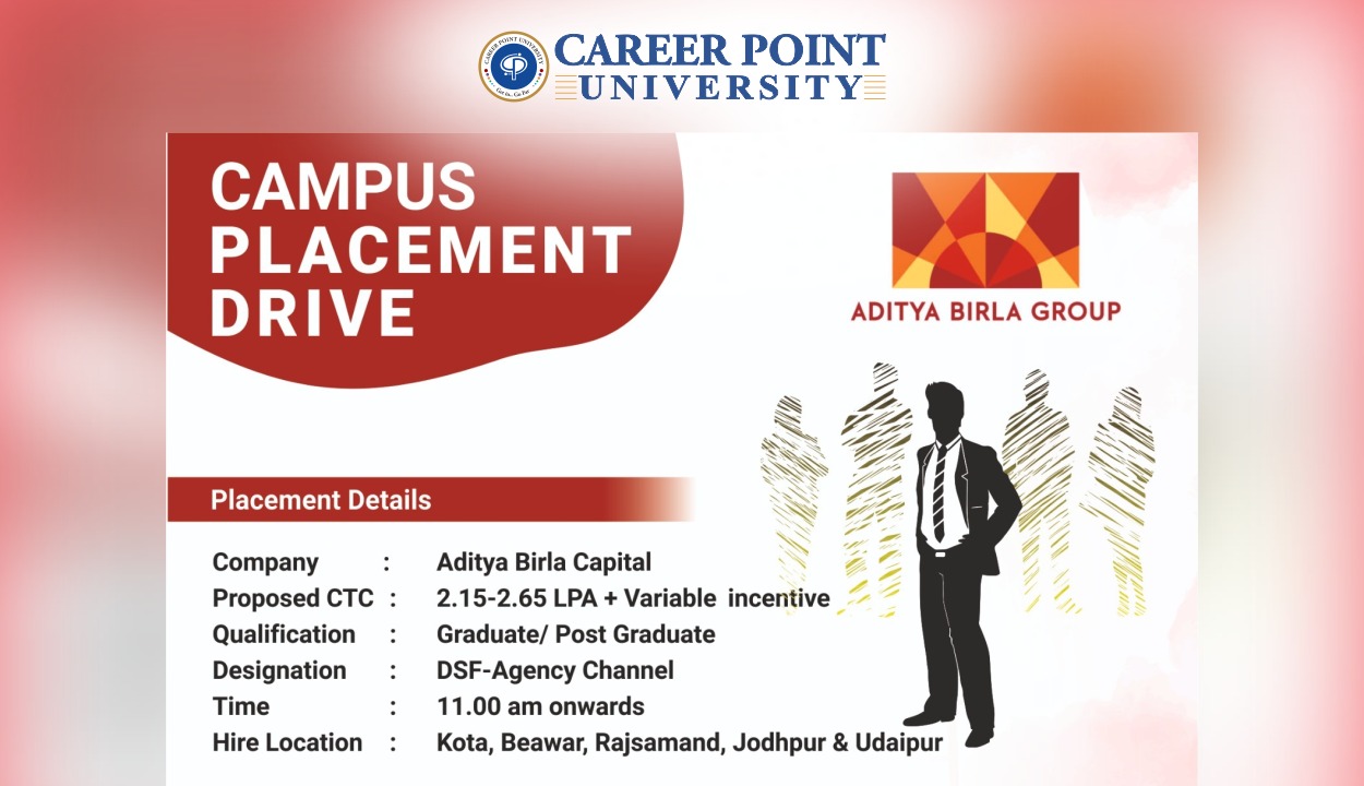 Campus Placement Drive at Career Point University with Aditya Birla Group - Career Point ...