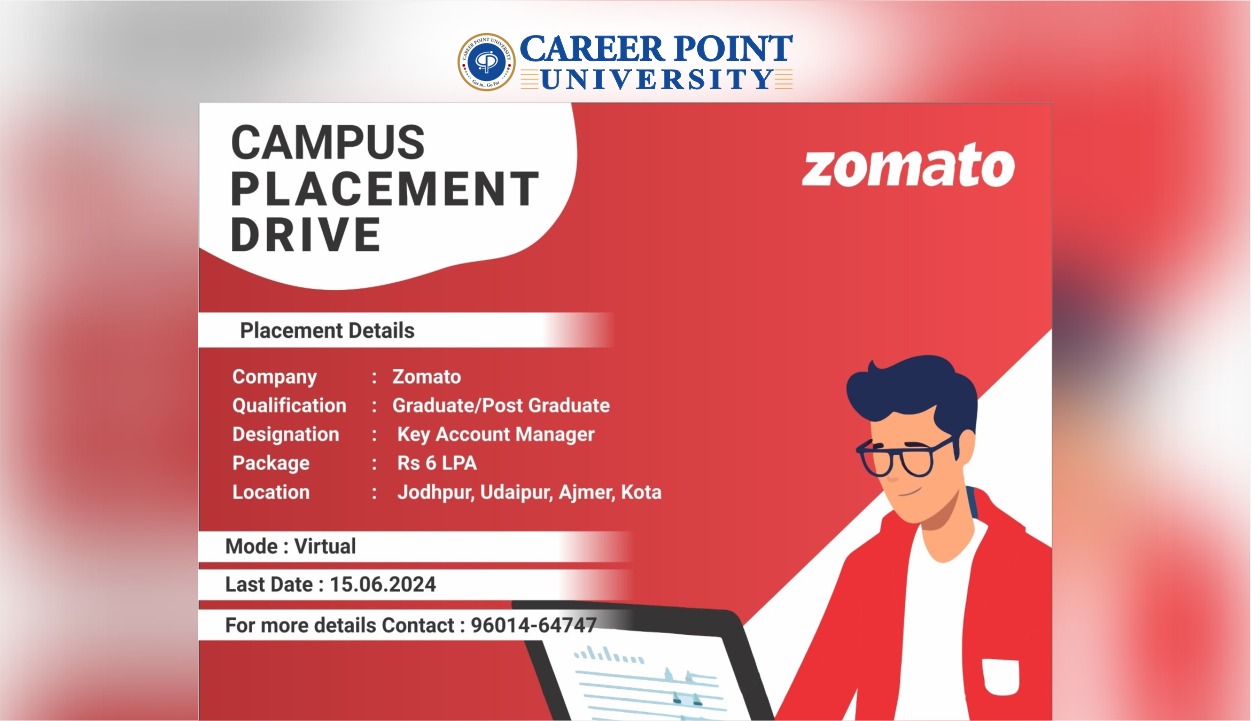 Career Point University: Zomato Campus Placement Drive - Career Point University Kota Blog