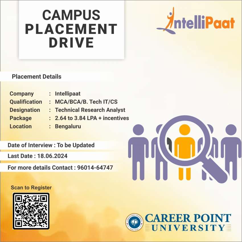 Career Point University: Intellipaat Campus Placement Drive - Career ...