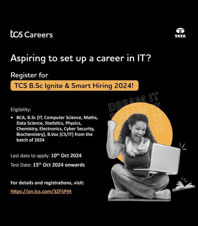 Kickstart Your IT Career with TCS B.Sc Ignite & Smart Hiring 2024! - Career Point University ...
