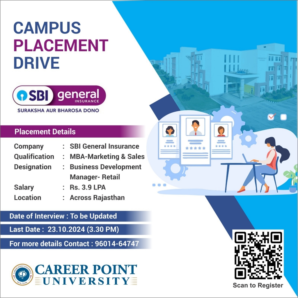 Career Point University Campus Placement Drive: SBI General Insurance - Career Point University ...
