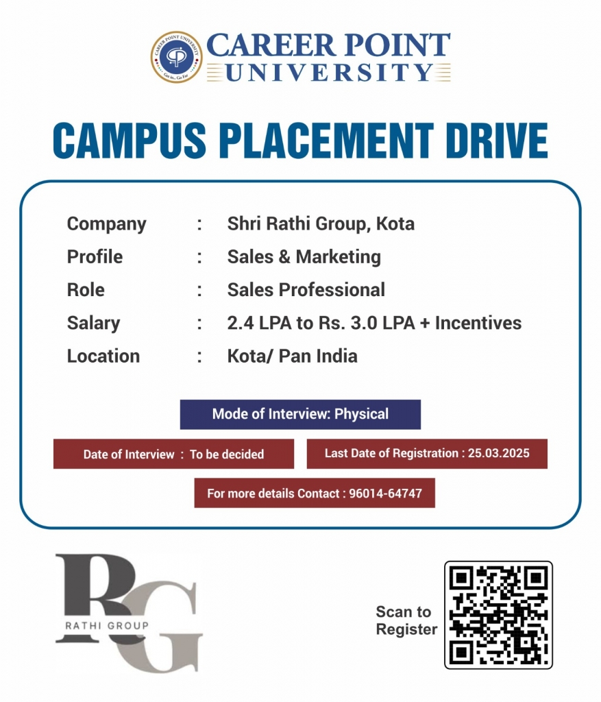 Campus Placement Drive: Exciting Career Opportunity with Shri Rathi Group! - Career Point ...