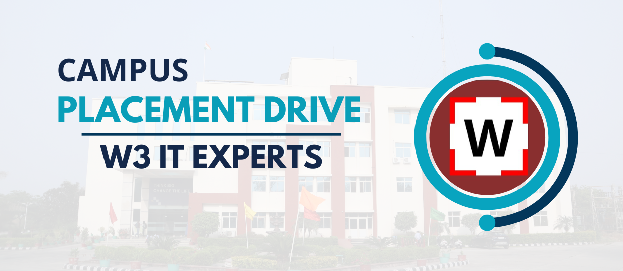 Campus Placement Drive by W3 IT Experts | Career Point University